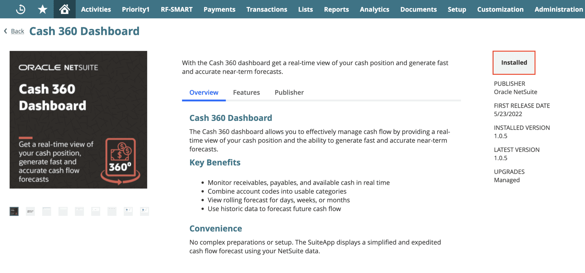 Cash 360 SuiteApp Cash Flow Made Easy