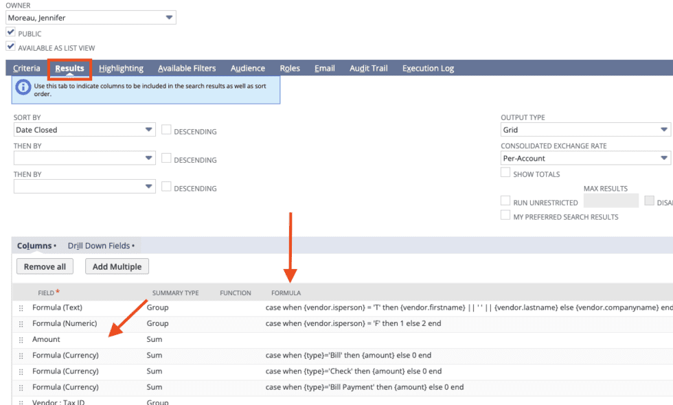 NetSuite's 1099 Saved Searches