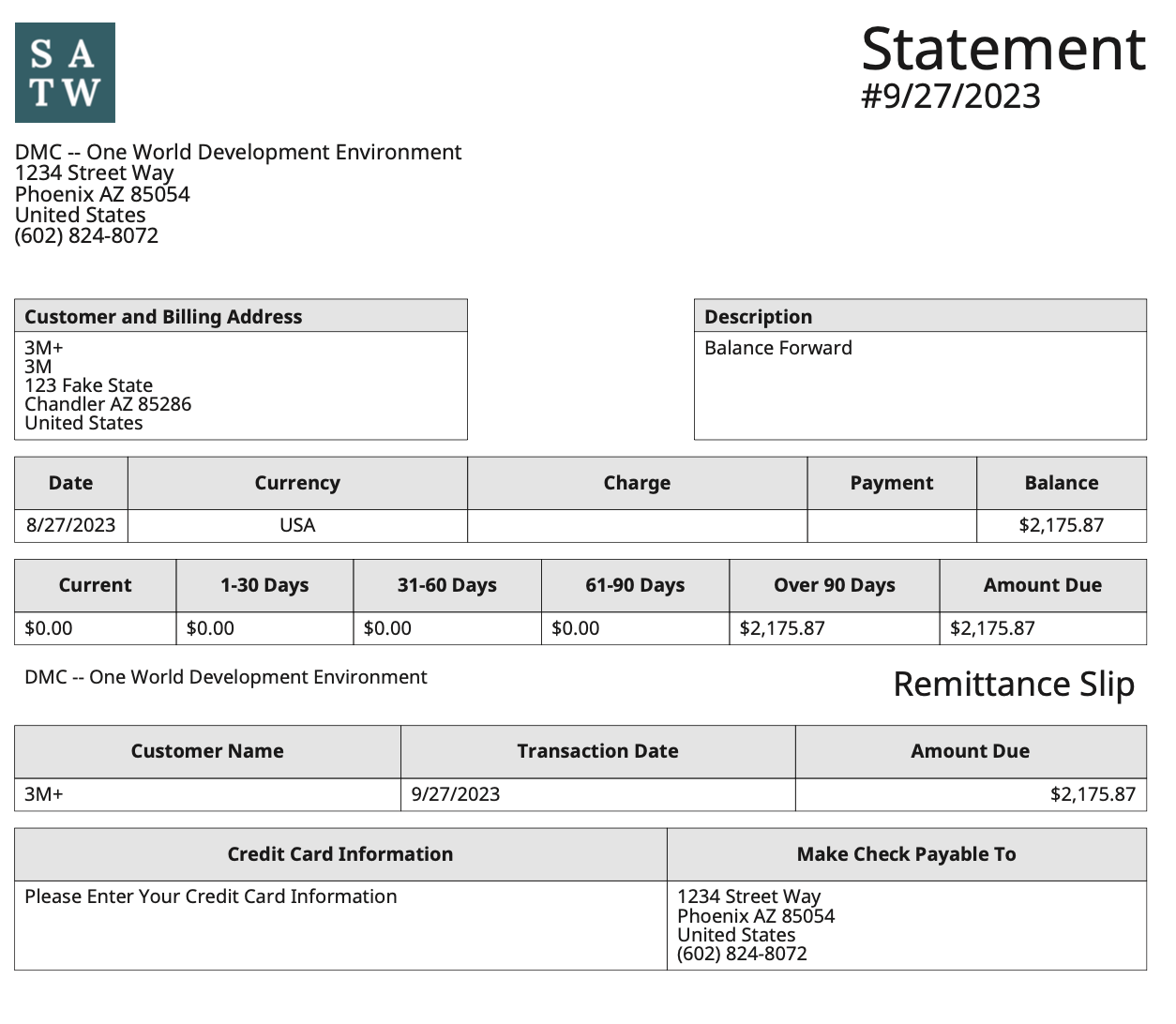 Customer Statement | Suite Answers That Work