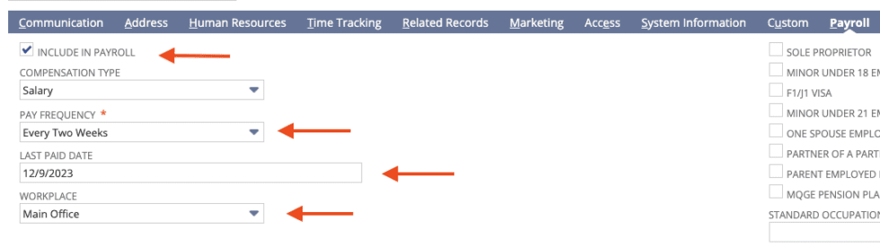 Setting Up Payroll for Employees in NetSuite