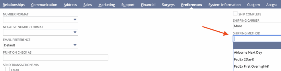 Multiple Shipping Methods in NetSuite