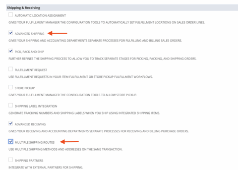 Multiple Shipping Methods in NetSuite